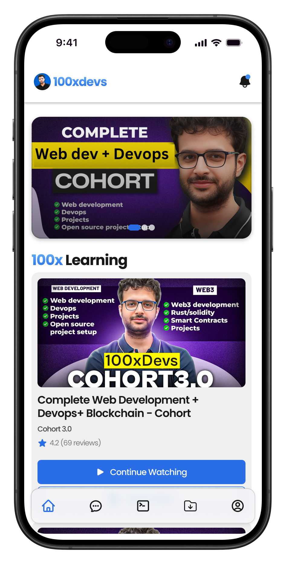 Take your development skills from 0 to 100 and join the 100xdevs community